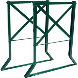 Untergestell Essentials "Erhöhungsset Biertische - 3mm gefaltenem Winkelstahl", grün, B:68cm H:78cm T:4cm, Untergestelle, Biertischgarnitur Esstisch-Zubehör, Erhöhungsset Biertische aus 3mm gefaltenem Winkelstahl