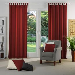 Vorhang WIRTH "Dim out", rot, B:142cm, Polyester, Gardinen, nach Maß