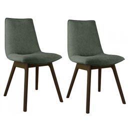 Esszimmerstuhl Andas "Ramon", grün storm 39, buche wenge, B:45cm H:91cm T:57cm, Massivholz, Polyester, Sperrholz, Stühle, mit Massivholzbeinen, verschiedenen Farben und Stoffe