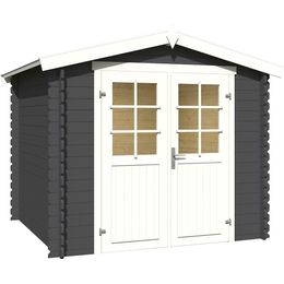 Gartenhaus Lasita Maja "INGO 230", grau (carbongrau), ohne Fußboden, ohne Dacheindeckung, Holzwerkstoff, Gartenhäuser