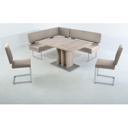 K+w Komfort & Wohnen Essgruppe K+W KOMFORT & WOHNEN, grau (lightgrau 85,), B:158cm H:89cm T:199cm, Sitzmöbel-Sets, langer Schenkel links oder rechts, 2 Freischwinger, 1 Funktionstisch