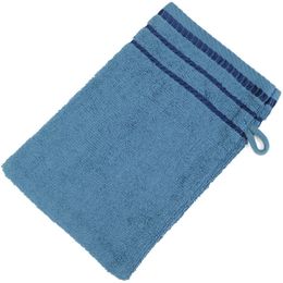 Gözze Waschhandschuh GÖZZE "Berlin", blau (petrol), B:17cm L:24cm, Frottier, Handtücher