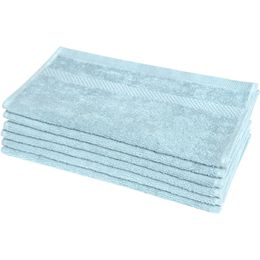 G&auml;stehandtuch Dyckhoff "Planet", blau (bleu), B:30cm L:50cm, Walkfrottier, Obermaterial: 100% Baumwolle, Handt&uuml;cher