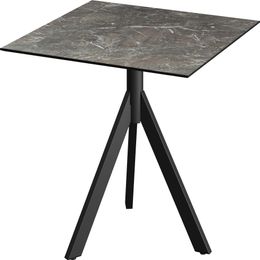 SOLDOUT Klapptisch SOLD OUT "Infinity", schwarz (schwarz, galaxy marble, schwarz), B:70cm H:74cm T:70cm, Pulverbeschichteter Stahl + HPL Tischplatte, Tische, Klapptisch, in verschiedenen Ausf&uuml;hrungen