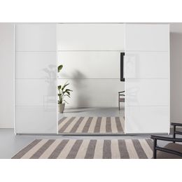 Schwebetürenschrank Rauch "Kleiderschrank Schrank Garderobe TOPSELLER OTELI inkl. Inneneinteilung", weiß (weiß, hochglanz weiß), B:315cm H:229cm T:62cm, Holzwerkstoff, Schränke, mit 3 Innenschubladen sowie zusätzlichen Einlegeböden MADE IN GERMANY