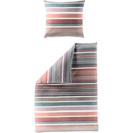 Bettwäsche Bierbaum "4067", rot, B/L: 155cm x 220cm, 1 Stk., 1 Stk., Renforcé, B/L: 80cm x 80cm, 2 Stk., Renforcé, Obermaterial: 100% Baumwolle, Bettwäsche, Renforce, 100 % Baumwolle, pflegeleicht