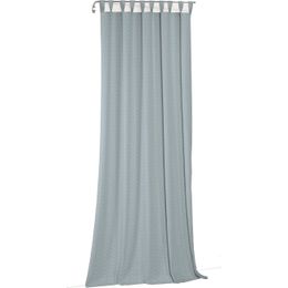 Vorhang WIRTH "Torbole", blau, B:132cm H:375cm, Baumwolle, Polyester, Gardinen, nach Maß
