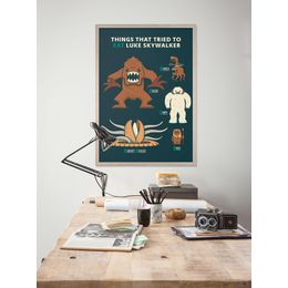 Wandbild Komar "Star Wars Hungry Monsters", bunt (farbe bild(er): bunt), Disney, 1 Stk., Vlies, Bilder, 30 x 40 cm (Breite x Höhe) - Kinderzimmer, Dekoration