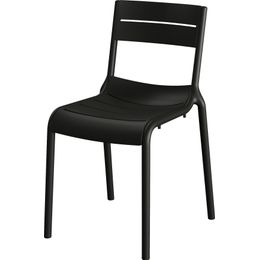 Gartenstuhl Best "Calor", schwarz, B:49cm H:82cm T:55cm, Polypropylen, Stühle, Stapelstuhl