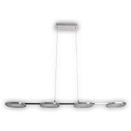 Näve NÄVE LED Pendelleuchte "Beam", grau (chrom), 4, H: 150cm, 1 Stk., Leuchten, 4 Brennstellen, Höhe 150cm, Länge 100cm, warmweißes Licht