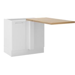 Eckunterschrank BASIC BY BALCULINA "Turin", weiß (weiß matt, weiß matt, artisan eiche), B:105cm H:90cm T:60cm, Holzwerkstoff, Schränke, Breite 105 cm, wahlweise in schwarz matt oder weiß matt