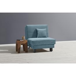 ell+ell Sessel ELL + ELL "Enny", blau (petrol), B:85cm H:85cm T:100cm, 92% Polyester 8% Nylon, Sessel, Schlafsessel Einzelsessel