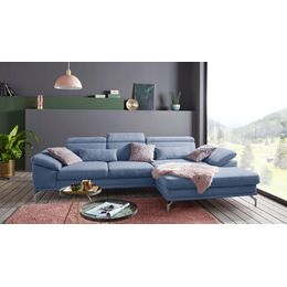 Sit & More Dekokissen SIT & MORE "Scorpio", blau (blau, unifarben), B:10 H:25 L:65, Microfaser, Dekokissen_Sitzkissen_Kissenhüllen, 2er-Set Nierenkissen