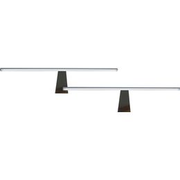 Aufbauleuchte Wiemann, grau (chromfarben), B:60cm H:6cm T:19cm, Leuchten, (2er Set)