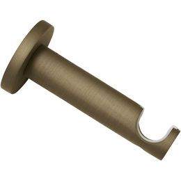 Wandträger Gardinia "Kira 1-Lauf offen", braun (cappuccino), B:1,9cm H:9cm L:9cm Ø:1,9cm, Gardinenstangenhalterungen, Serie Gardinenstange Kira