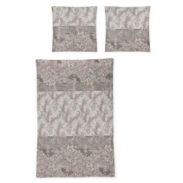 Bettwäsche Irisette "Sky 8436", beige, B/L: 155cm x 220cm, 1 Stk., 1 Stk., Mako-Satin, B/L: 80cm x 80cm, 2 Stk., Mako-Satin, Obermaterial: 100% Baumwolle, Bettwäsche, edel und hochwertig