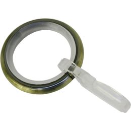 Gardinenring Gardinia "Memphis", grau (messingfarben), 10 Stk., Metall, Gardinenbefestigungen, Serie Einzelprogramm Memphis &Oslash; 16 mm