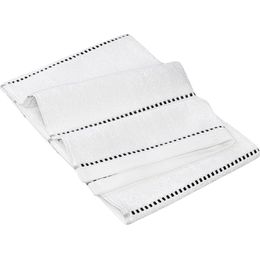 Handtuch Esprit "Box Stripes", weiß, B:50cm L:100cm, Webfrottier, Obermaterial: 85% Baumwolle, 15% Lyocell (TENCEL™), Handtücher, hohe Saugfähigkeit