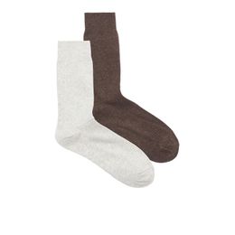 Jack & Jones Freizeitsocken JACK & JONES "JAC – Socken im 2er-Pack mit Stretch für optimale Passform", Herren, grau (light grau melange), Baumwollmischung, meliert, elastisch, Socken, basic, Baumwollmischung