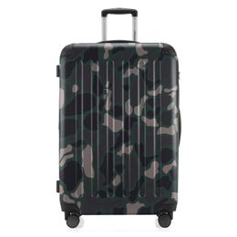 Hartschalen-Trolley Hauptstadtkoffer "Spree, verschiedene Farben und Größen", Gr. B/H/T: 50 x 75 x 30 101, grün (camouflage), ABS, Polycarbonat, Koffer, Reisegepäck Hartschalen-Koffer mit Volumenerweiterung und TSA Schloss