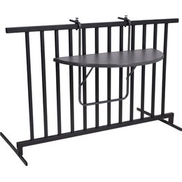 Balkonhängetisch Best "Butler", grau (anthrazit), B:100cm H:8cm T:50cm, Stahl/Laminierte Tischplatte, Tische, Balkonhängetisch 100x50 cm