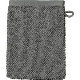 Waschhandschuh Ross "SELECTION", grau (schiefer), B:16cm L:21cm, Frottier, Handtücher, 100 % Bio-Baumwolle