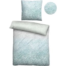 Bettwäsche Biberna "Isabella", blau (ciel), B/L: 135cm x 200cm, 1 Stk., 1 Stk., Mako-Satin, B/L: 80cm x 80cm, 2 Stk., Mako-Satin, Obermaterial: 100% Baumwolle, Bettwäsche, feiner Glanz + weicher Griff, pflegeleicht, ganzjährig einsetzbar, RV