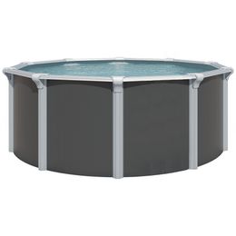 Rundpool KWAD "Green line Evolution", grau (design, innenfarbe: grau), H:132cm Ø:360cm, Schwimmbecken, 3,6x1,32 Design Folie in blau, sand oder grau erhältlich