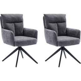 Esszimmerstuhl Home Affaire "Monaco, TOPSELLER", grau (grau, schwarz), B:59cm H:92,5cm T:67,5cm, Stühle, verschiedene Gestelle wählbar, Belastbar bis 120 Kg