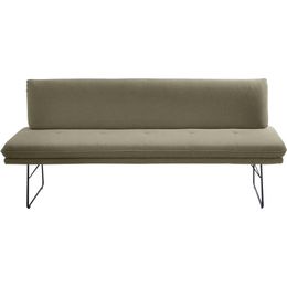 K+w Komfort & Wohnen Polsterbank K+W KOMFORT & WOHNEN, grün (salbei), B:195cm H:87cm T:65cm, Sitzbänke, Spitzkissenoptik, Sitzsteppung, hoher Sitzkomfort, in 2 Größen wählbar