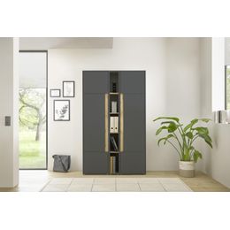 Büromöbel-Set Inosign "CiTY/GiRON", grau (anthrazit), B:120cm H:200cm T:40cm, Arbeitsmöbel-Sets