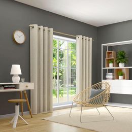 Neutex for you! Vorhang NEUTEX FOR YOU "Monza Eco" Gr. 1, beige (leinen), B:146cm H:245cm, Baumwolle, Polyester, Gardinen