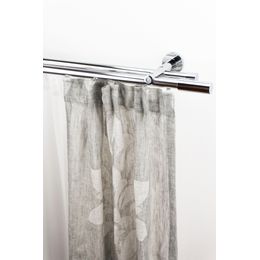 Gardinenstange Garesa "EASY", grau (chromfarben), B:53cm L:320cm Ø:20mm, Aluminium, Gardinenstangen, Vorhanggarnitur-Innenlauf, verlängerbar, Wandmontage, Aluminium