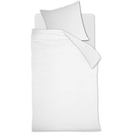 Bettwäsche Beddinghouse "Snow", weiß, B/L: 135cm x 200cm, 1 Stk., 1 Stk., Renforcé, B/L: 80cm x 80cm, 2 Stk., Renforcé, Obermaterial: 100% Baumwolle, Bettwäsche