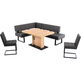 K+w Komfort & Wohnen Essgruppe K+W KOMFORT & WOHNEN "Spider II", braun (mocca 78,), H:88cm T:50cm, Sitzmöbel-Sets, langer Schenkel wahweise in 2 Breiten, 2 Freischwinger, 1 Tisch