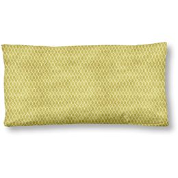 Kissenh&uuml;lle HIP "XABINE", gelb (ocker), B:80cm L:40cm, Satin, Obermaterial: 100% Baumwolle, Kissenbez&uuml;ge, Kissenh&uuml;lle, Baumwolle, Mako-Satin, 40x80, 1 St&uuml;ck, Rei&szlig;verschluss, Xabine, Ocker