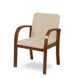 Esszimmersessel Home Affaire "LINA707 Esszimmerstuhl", nuss, beige, B:60cm H:85cm T:50cm, 100% Polyester, Sessel, Fleckenabweisendes Gewebe, Massivholz Gestell dampfgebogen