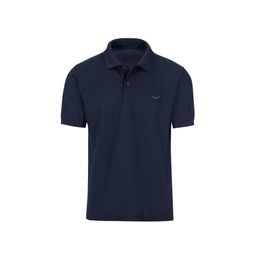 Poloshirt TRIGEMA "TRIGEMA Poloshirt DELUXE Piqué", Baby, Gr. 92, blau (navy), 100% Baumwolle, Shirts