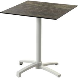 Klapptisch Essentials "X cross", beige (sand, riverwashed, sandfarben), B:70cm H:74cm T:70cm, Aluminium/HPL Tischplatte, Tische, Klapptisch, in verschiedenen Ausf&uuml;hrungen
