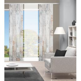 Schiebegardine Vision "LIZZA" Gr. 1, beige (naturfarben), B:60cm H:260cm, Polyester, Gardinen, SET,SCHIEBEVORHANG,BAMBUS,DIGITALDRUCK