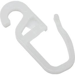 Faltenclip Gardinia "»Faltenlegehaken POM-Qualität«" Gr. 1, weiß, 10 Stk., Kunststoff, Gardinenbefestigungen, Serie Einzelprogramm Memphis Ø 16 mm