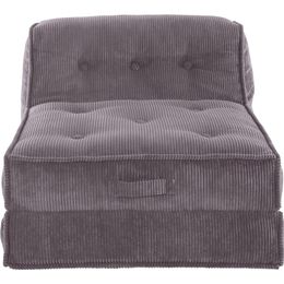 Sessel Inosign "Pia", grau, B:83cm H:77cm T:83cm, 100% Polyester, Sessel, Lounge-Sessel, Loungesessel aus Cord, in 2 Größen, Pouf-Funktion.