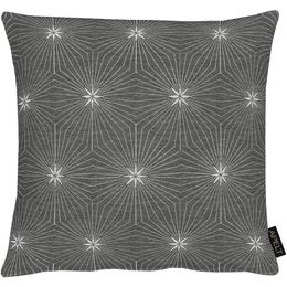 Kissenhülle Apelt "4710" Gr. 1, grau (anthrazit), B:40cm H:1cm L:40cm, Polyester, Obermaterial: 65% Polyester, 30% Viskose, 5% Polyacryl, Kissenbezüge, 4710 40X40