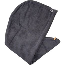 Turban-Handtuch Dyckhoff "Opal Turban-Handtuch", grau (anthrazit), B:25cm L:70cm, Frottier, Frottier, Handtücher