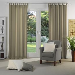 Vorhang WIRTH "Dim out", grau (taupe), B:142cm H:315cm, Polyester, Gardinen, nach Ma&szlig;