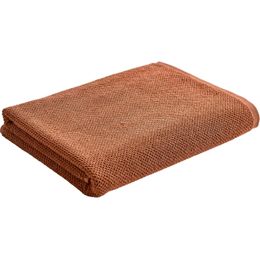 Saunatuch Christy "Brixton", orange (terracotta), B:90cm L:150cm, Walkfrottier, Obermaterial: 100% Baumwolle, Handtücher, Premium-Handtuch in Luxusqualität, 600g/m², 90x150cm, 2er Set