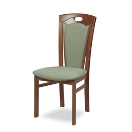 Esszimmerstuhl Home Affaire "FERDI Made in Italy, Massivholz", nuss, water g, nussbaum, B:48cm H:100cm T:57cm, Massivholz, Stühle, Bezug Feinstruktur (wasser- und fleckabweisend) oder Struktur
