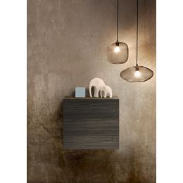 Hängevitrine Inosign "City", schwarz, B:55cm H:50cm T:30cm, Schränke, Hängeschrank, zeitlos modern, Breite 55 cm
