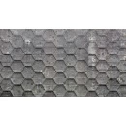 Fototapete ARCHITECTS PAPER "Atelier 47 Honeycomb 2", grau (hellgrau), B:5m L:2,7m, Vlies, Tapeten, 3D Fototapete Grafisch 200 g Vlies Premium Tapete Steinoptik