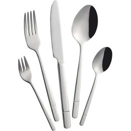 Besteck-Set Mulex "Oceanside", silber (edelstahlfarben), 60, Edelstahl 18/0, Essbesteck-Sets, poliert